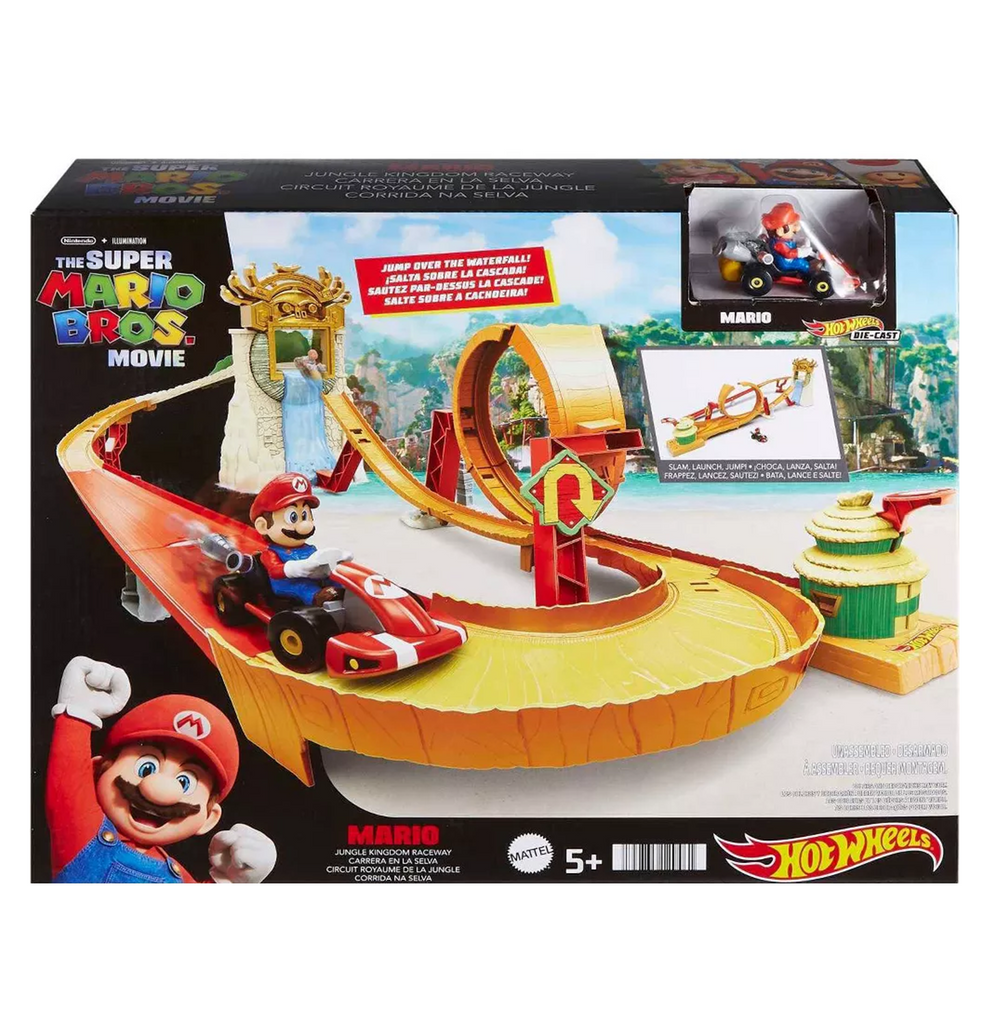Hot Wheels The Super Mario Bros. Movie Jungle Kingdom Raceway – Toys ...