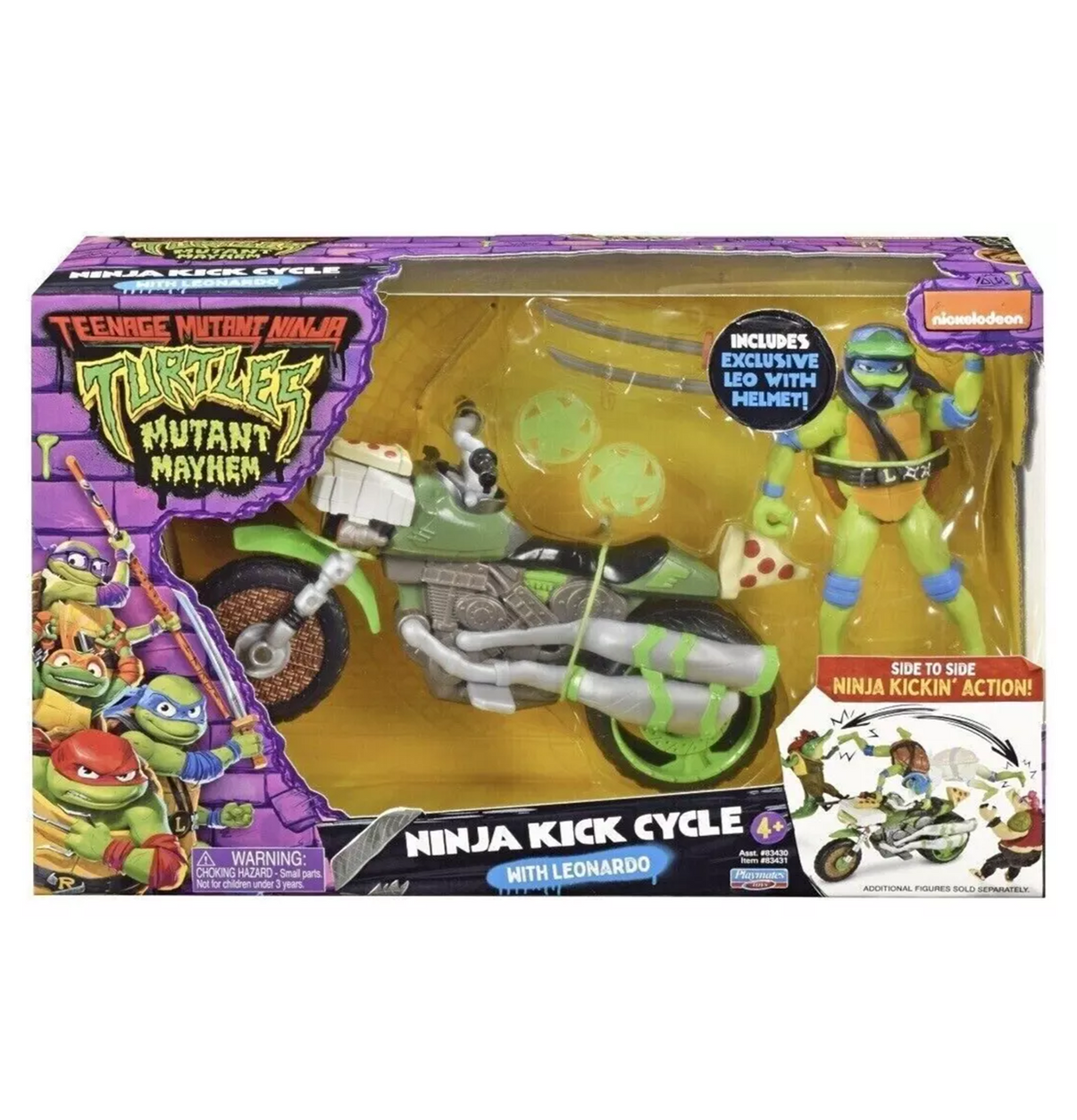 Teenage Mutant Ninja Turtles Mutant Mayhem Ninja Kick Cycle with Leona ...